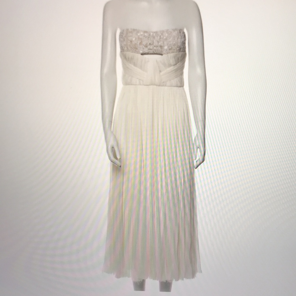 J. Mendel Ivory Silk Strapless Gown Or Wedding Dress - Gem